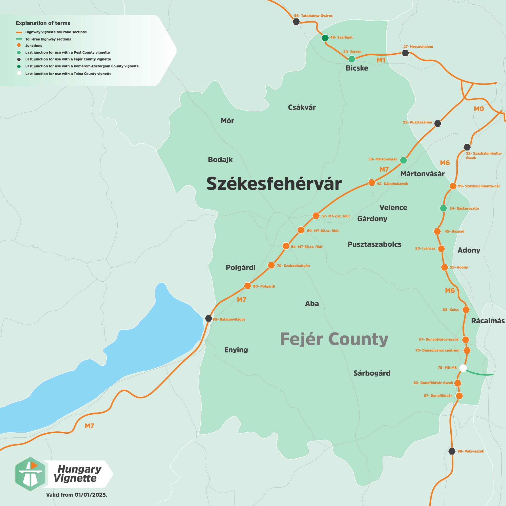 Fejér County highway vignette